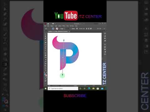 p letter design 2022 #shorts #illustrator #logodesign #tzcenter #graphicdesign #viralvideos #logo