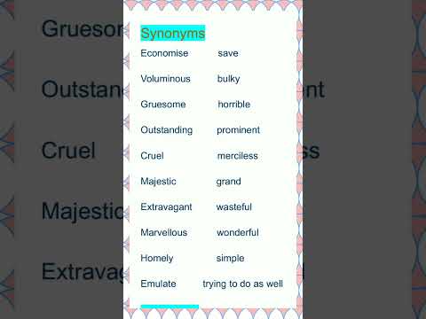 synonyms all doubts Clear for exams#k_princess #englishvocabulary #synonyms #spokenenglish #shorts
