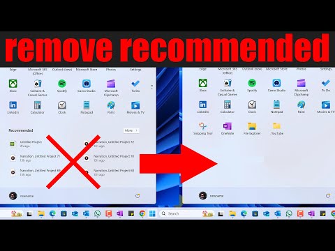 How to remove recommended on Windows 11