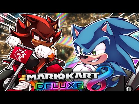 Movie Sonic and Movie Shadow Play Mario Kart 8 Deluxe!!