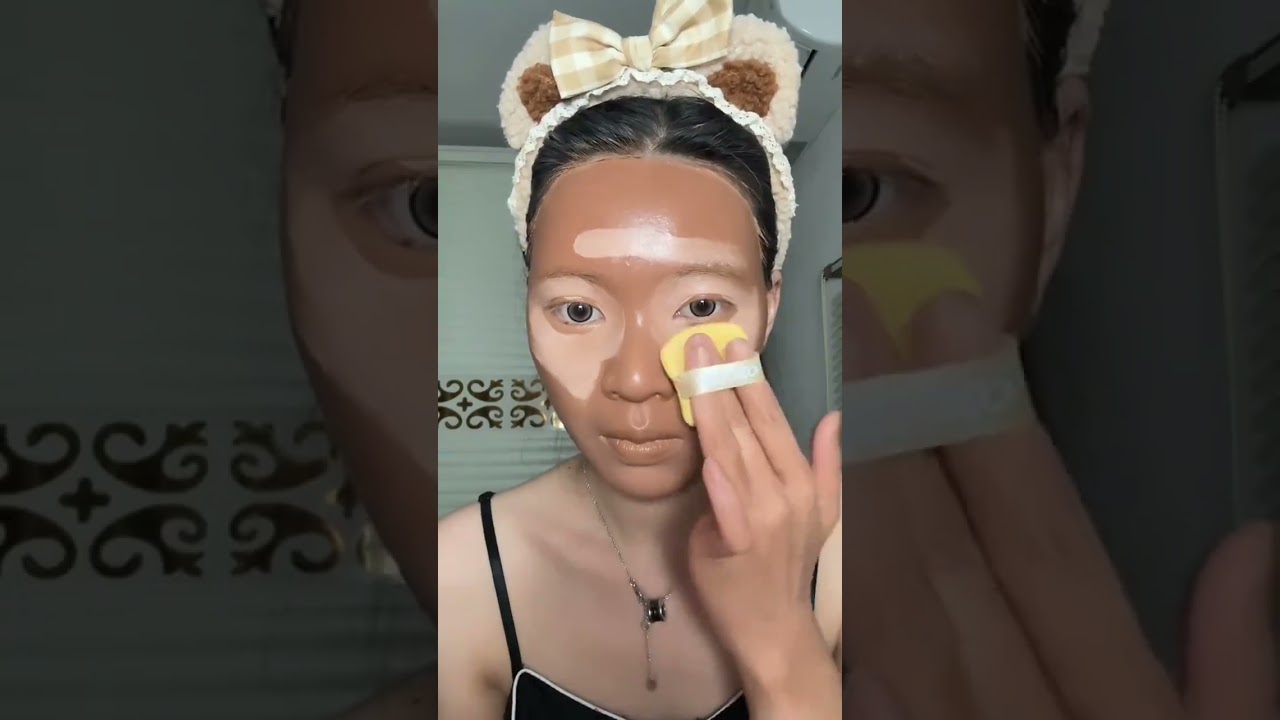 파운데이션을 듬뿍 사용한 가장 미친 메이크업 튜토리얼 😵 #메이크업  #douyin #makeup