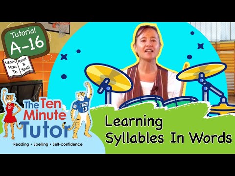 How To Find Syllables In Words A-16 Using A Drum Kit - English Spelling for Beginners