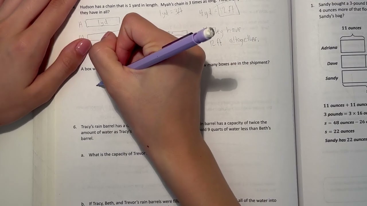 Eureka Math Grade 4 Module 7 Lesson 4 | #mathwithaubrey #homework