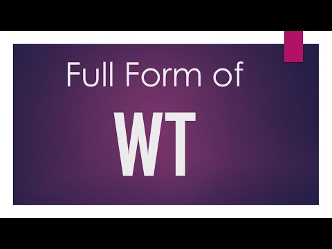 Full form of WT-Medical Terms