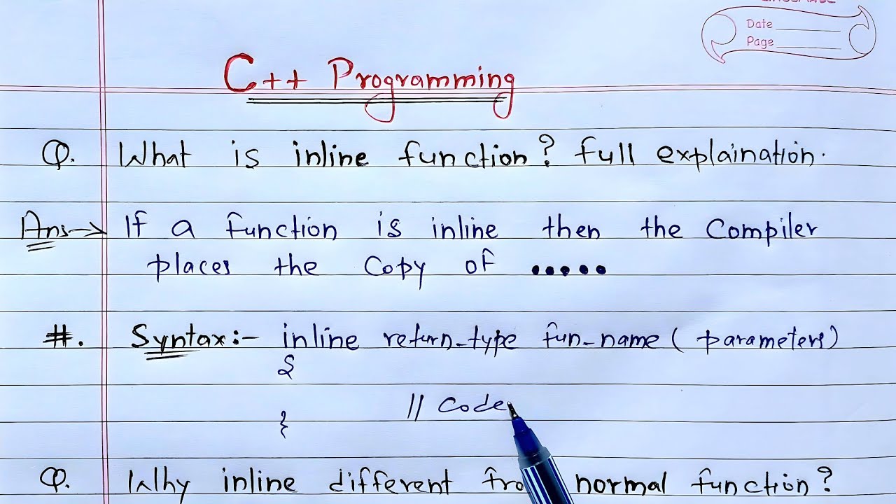 C++ Inline Function | Learn Coding