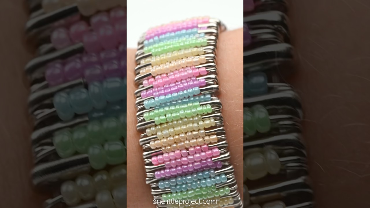 Beaded Safety Pin Bracelet 🧷🧷🧷