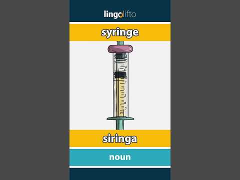 🇬🇧🇮🇹 syringe - siringa : learn English : impariamo l'inglese : vocabulary builder