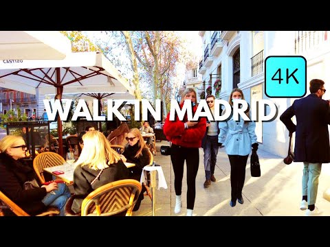 [4kspain] Walking around Madrid National Archaeological Museum, salamanca district rich people live