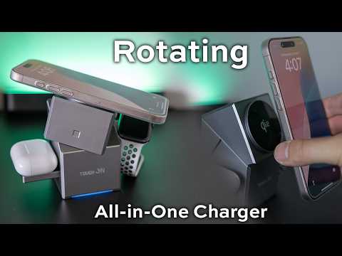 Coolest iPhone 16 MagSafe Qi2 Rotating Charger – Tough On 3-in-1!