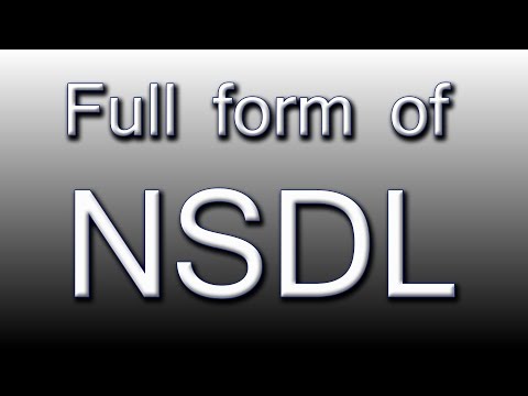 Full form of NSDL