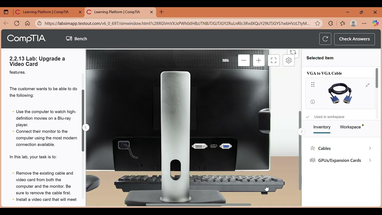 Lab: Upgrade a Video Card  2.2.13