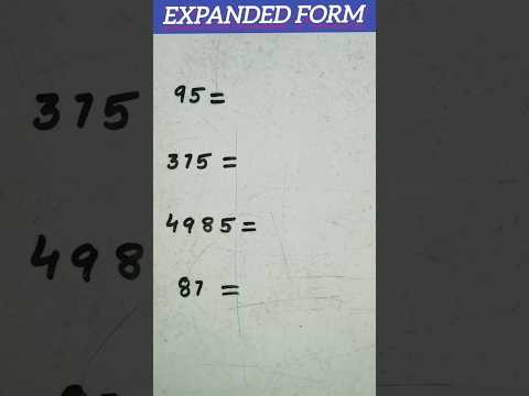 |expanded form|expanded of given numbers|#shorts,#shortvideo