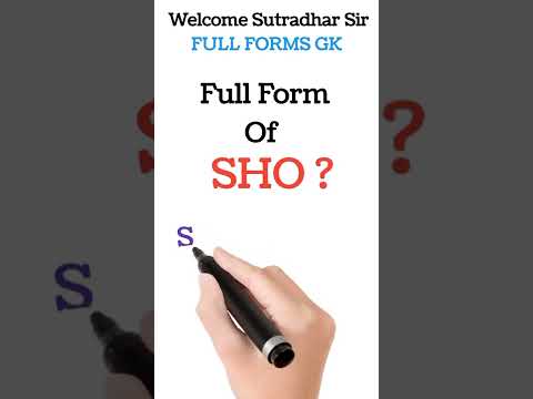 Full Form Of SHO ? SHO Full Form ? #gk_for_competitive_exam #sutradharsir #SHO_Full_Form
