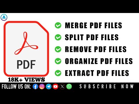 How to Merge Split Remove Extract and Organize PDF Pages || How to edit PDF file free || Part #01