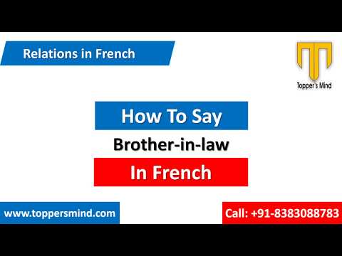 Brother in Law in French : French word for Brother in Law