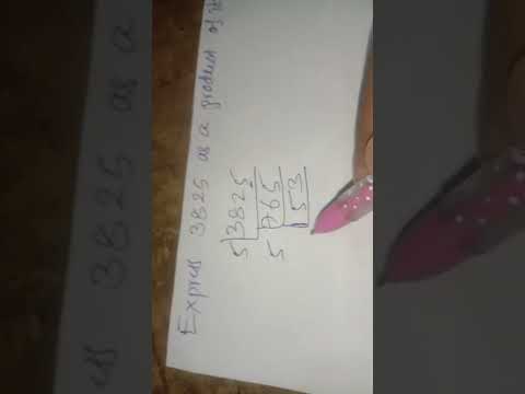 #mathstutor#RTP#Express 3825 as a product of its prime factors #Exercise 1.2#