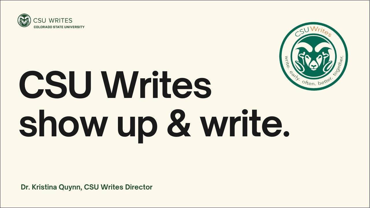 CSU Writes show up & write.