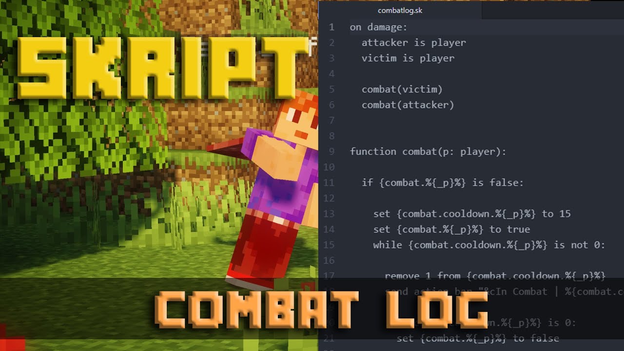 How To Make A Combat Log - Minehut Skript Tutorial