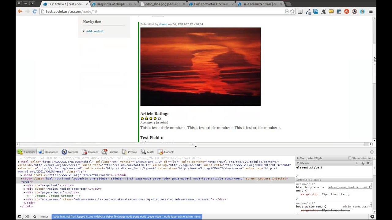 Drupal 7 Field Formatter CSS Class Module - Daily Dose of Drupal episode 83