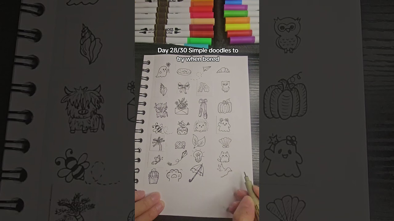 Day 28/30 cute simple doodles ideas l! #doodleart #doodle #draw #howtodraw #drawingideas