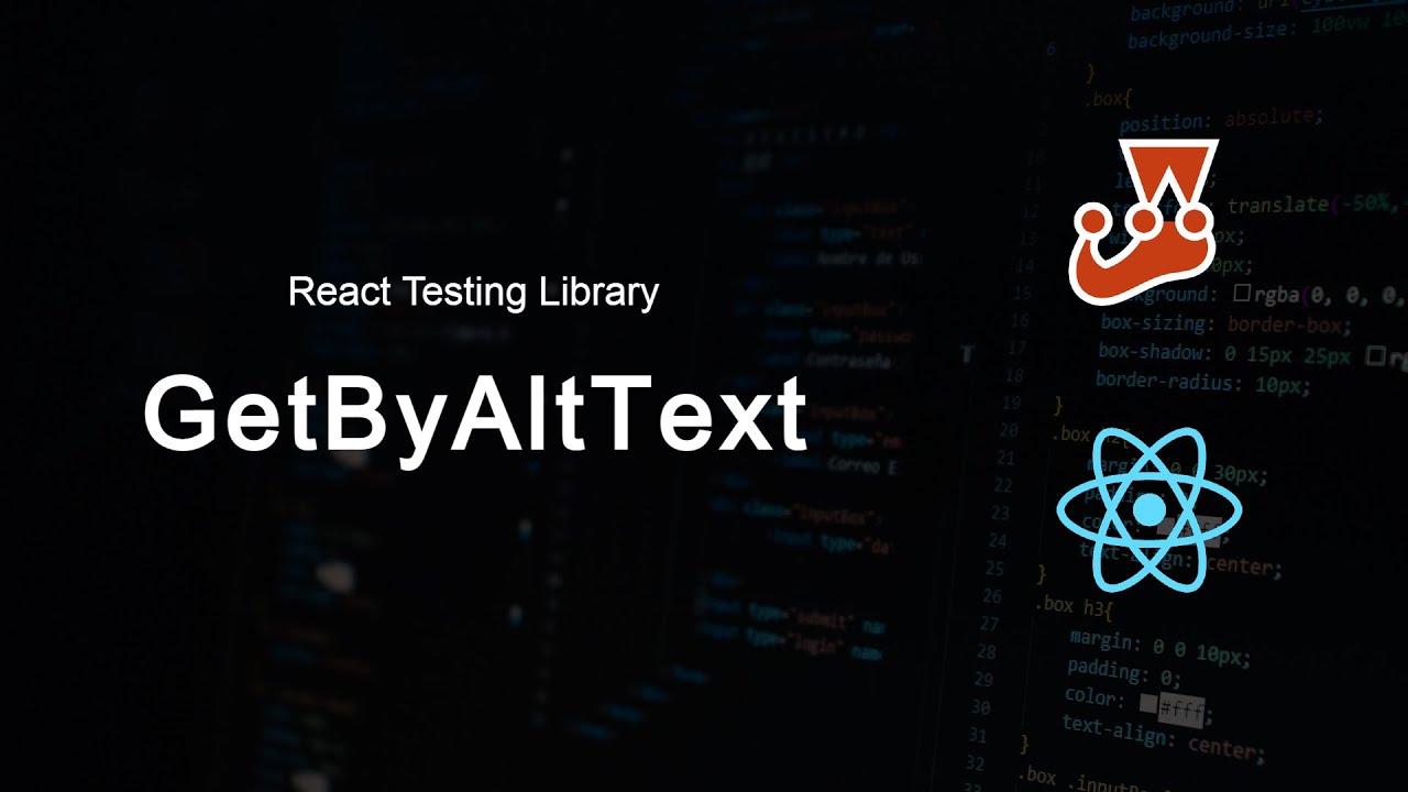 Using getByAltText in react