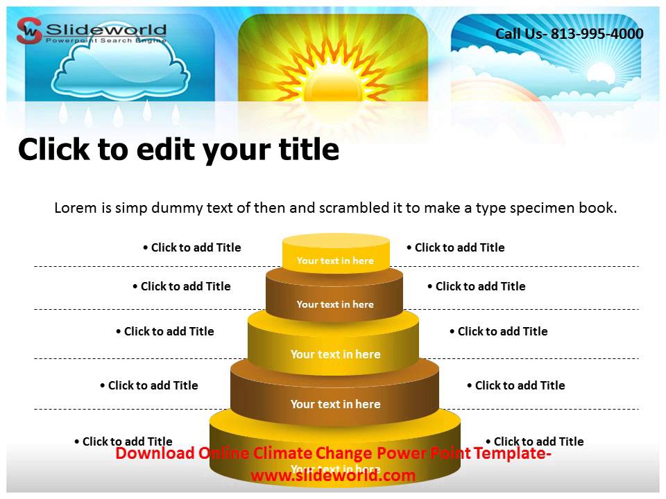 Online Climate Change Power Point Template