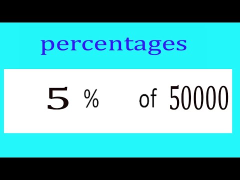 Percentages 5 Percentage(%) of 50000
