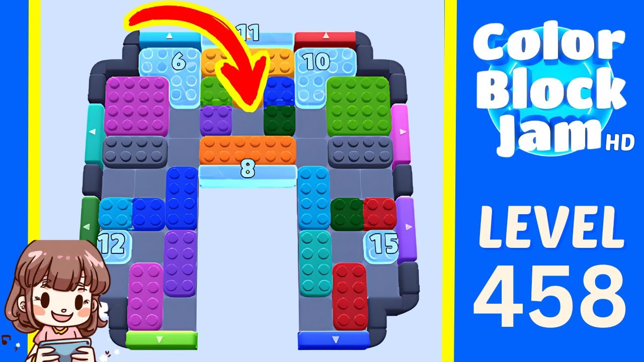 Color Block Jam Level 458 Solution Walkthrough