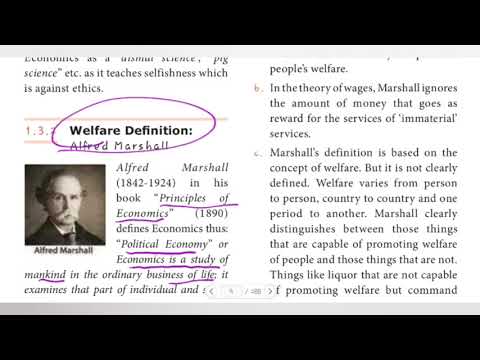 TN STATE BOARD 11th ECONOMICS - UNIT 1 - ALFRED MARSHALL WELFARE DEFINITION IN TAMIL