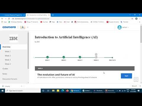 Coursera Course Introduction to Artificial Intelligence AI By IBM All Week Answers