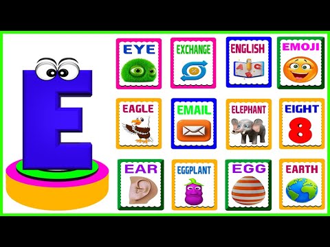 Words That Start with E | Words That Start with Letter E for Toddlers | Kids Learning Videos