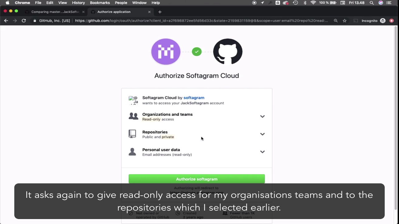 How to activate Softagram App in GitHub Marketplace?