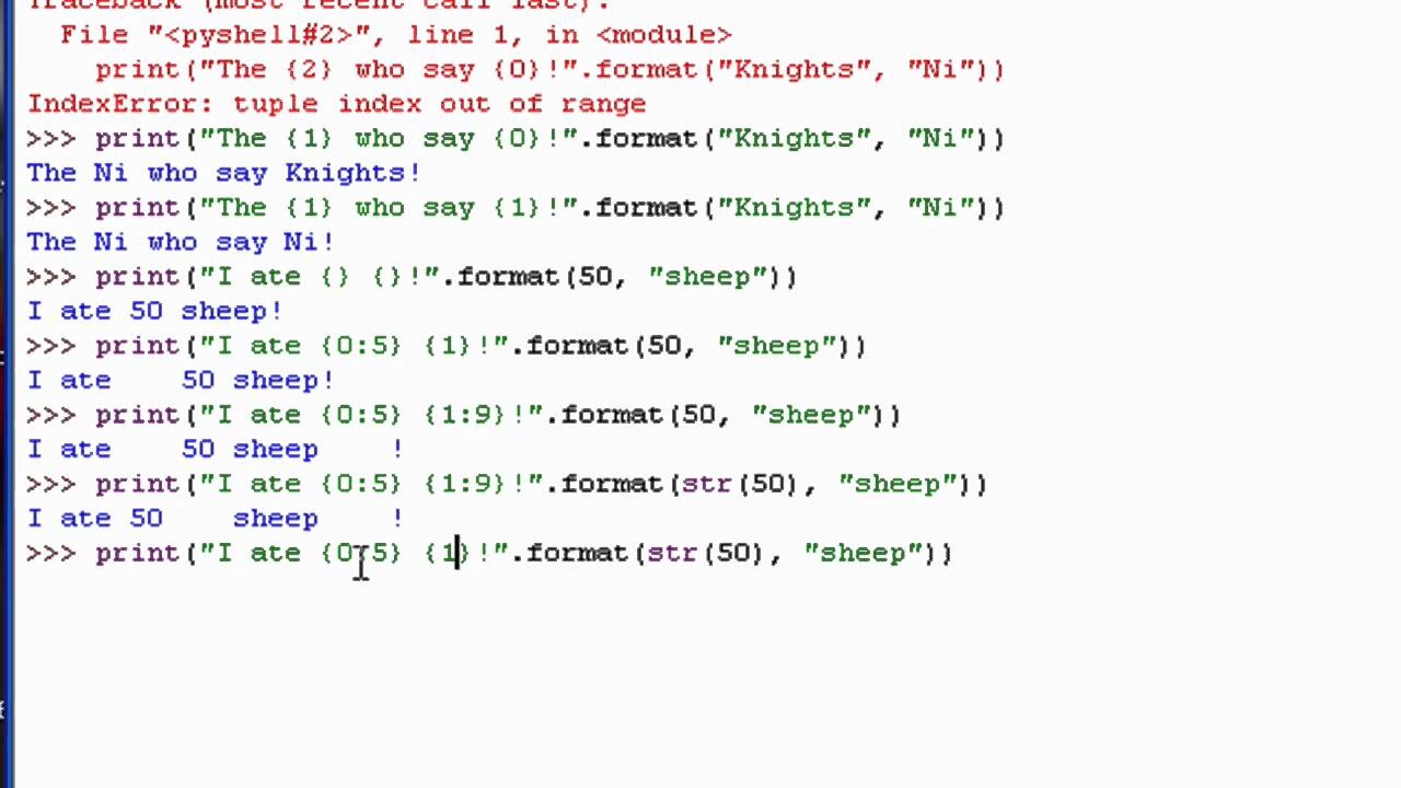 Python 3 Tutorial: 18 - Formatting