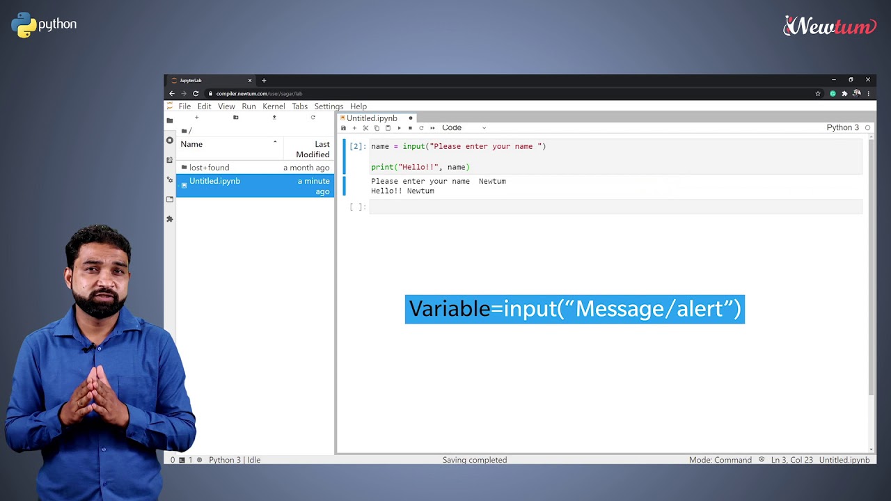 Episode 8. User Input in Python