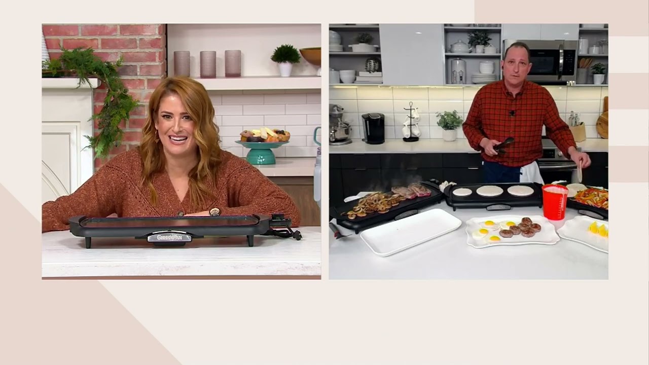 GreenPan Bistro XL Nonstick Electric Griddle on QVC
