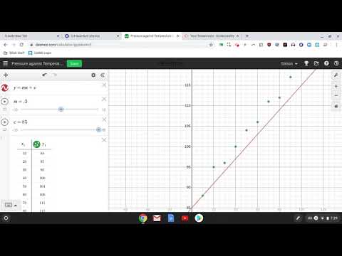 How to plot a straight line of best fit in DESMOS
