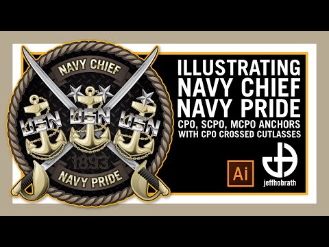 Illustrating Navy Chief Navy Pride (CPO, SCPO & MCPO fouled anchors) in AI | Jeff Hobrath Art Studio