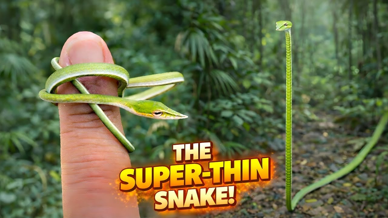 Asian Vine Snake 💚 The SUPER-THIN Snake!