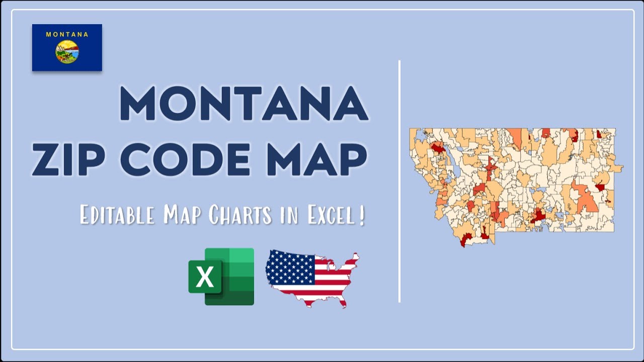 Montana Zip Code Map in Excel - Zip Codes List and Population Map