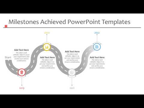 Milestones Achieved PowerPoint Presentation Template | Roadmap Template | Kridha Graphics