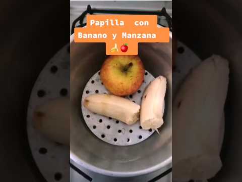 Receta: Papilla de Banano y Manzana. #bebe #baby #alimentacioncomplementaria #mamaprimeriza #papilla