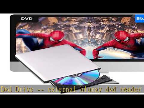External Blu Ray DVD Drive 3D, USB 3.0 and Type-C Bluray CD DVD Reader Slim Optical Portable Blu-ra