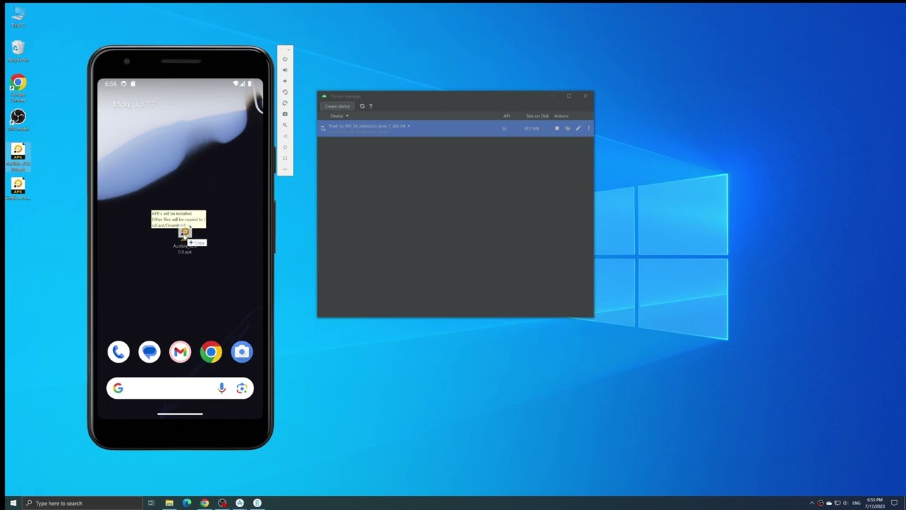 Setting up a new Android emulator with Android Studio on Windows