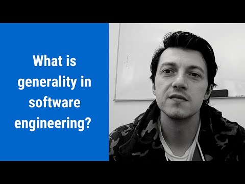 What is generality in software engineering?