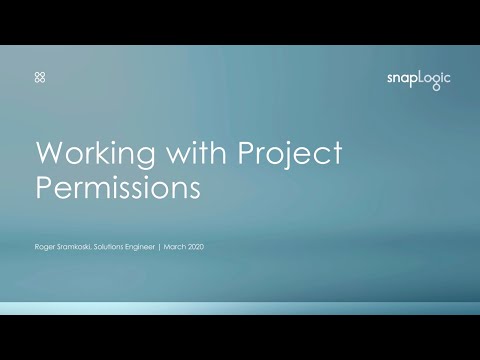 Working with SnapLogic Project Permissions