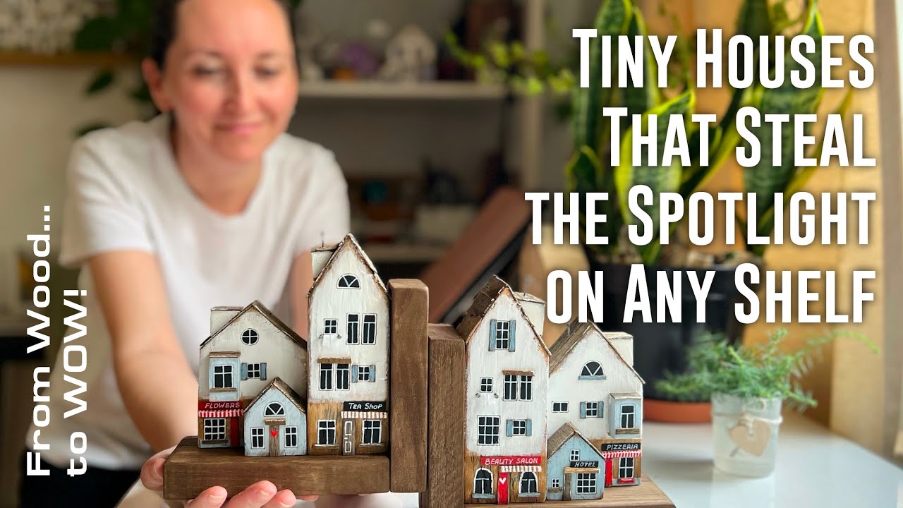 DIY Bookend | Cozy Miniature Houses for Bookshelf Décor | Handmade Home Decor Idea