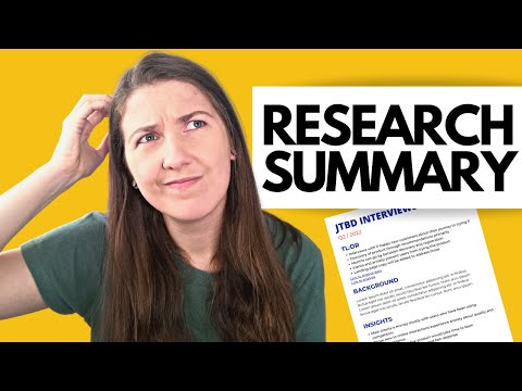 UX Research Summary - from documentation to portfolio