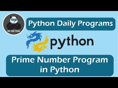 Prime Number Program in Python: WAP to check prime number or not in Python | THE CODE PANDA