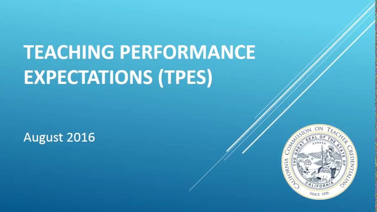 Teaching Performance Expectations (TPEs)