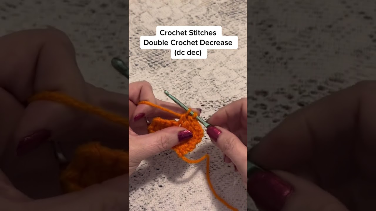 How to do a Double Crochet Decrease (dc dec) crochet tutorial